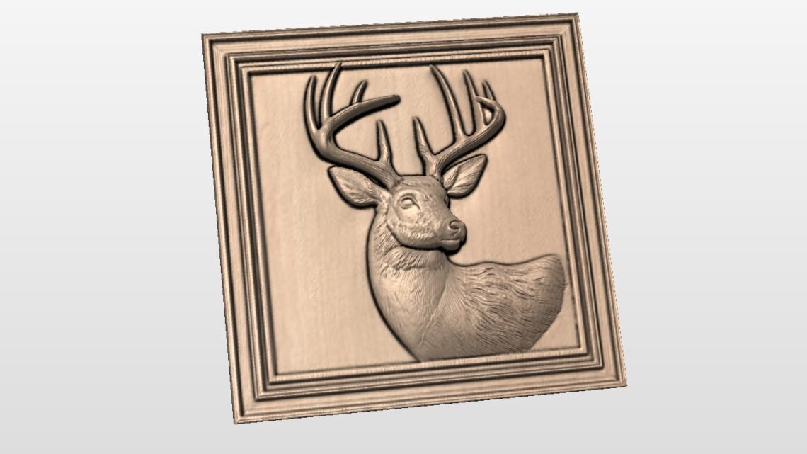 Whitetail Buck Plaque STL file - Chris Design Co.