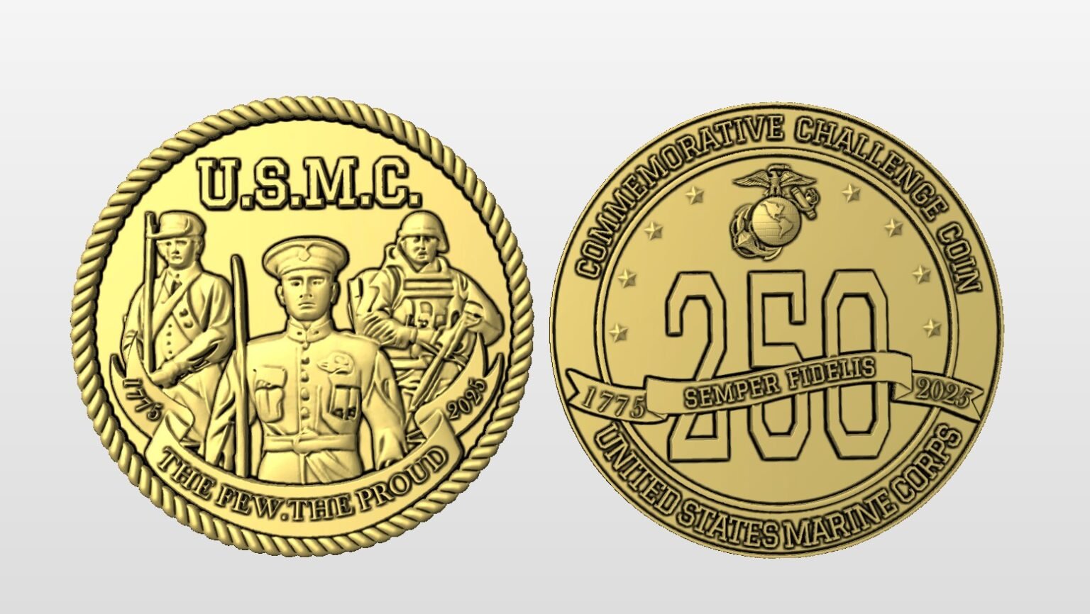 USMC Challenge Coin STL file - Chris Design Co.