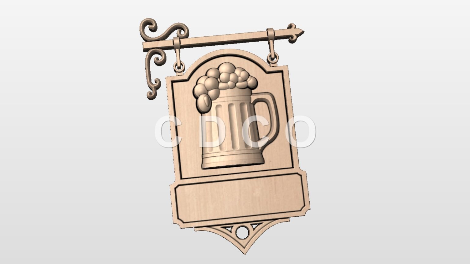 Tavern Sign Template STL file – Chris Design Co.